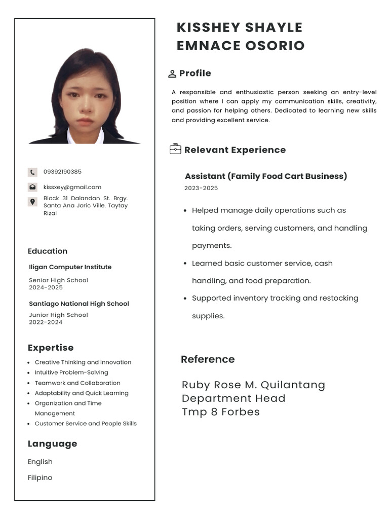 Simple Professional CV Resume | PDF