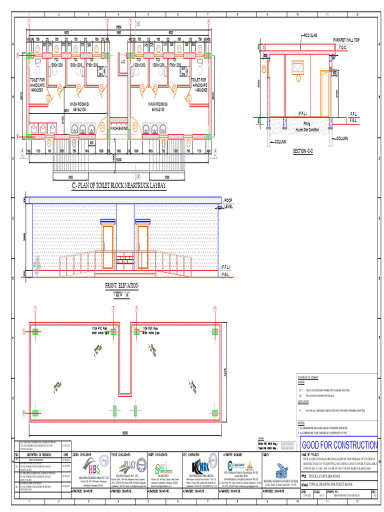 Toilet Block Construction Drawings | PDF | Building Engineering