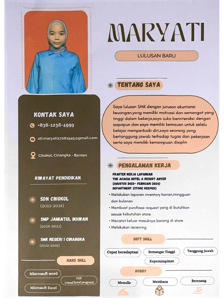 Lamaran Pekerjaan Maryati-Dikompresi | PDF