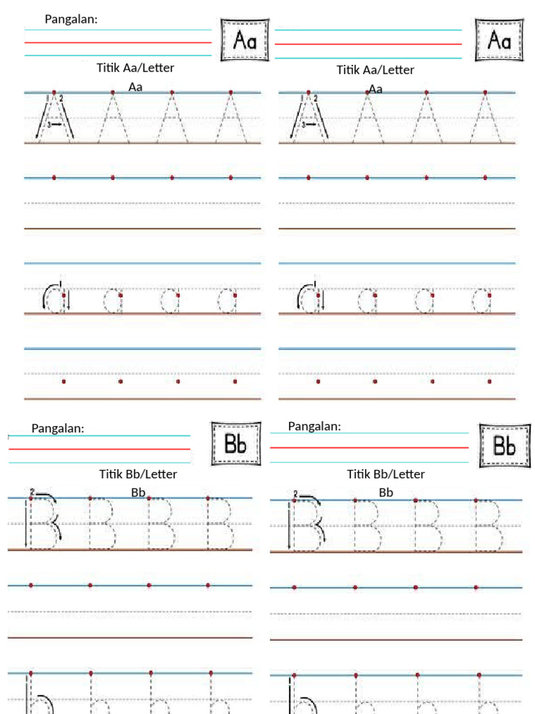 Mga Letra - Tracing and Writing | PDF