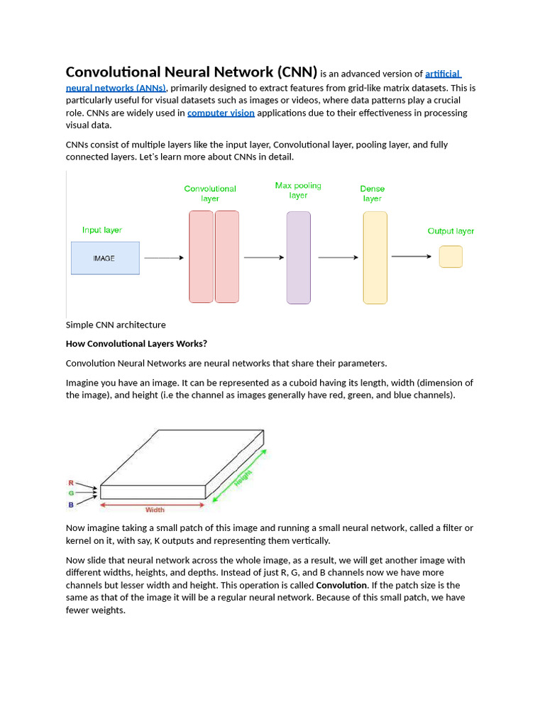 Convolutional Neural Network Unit 4 | PDF | Cognitive Science | Applied ...