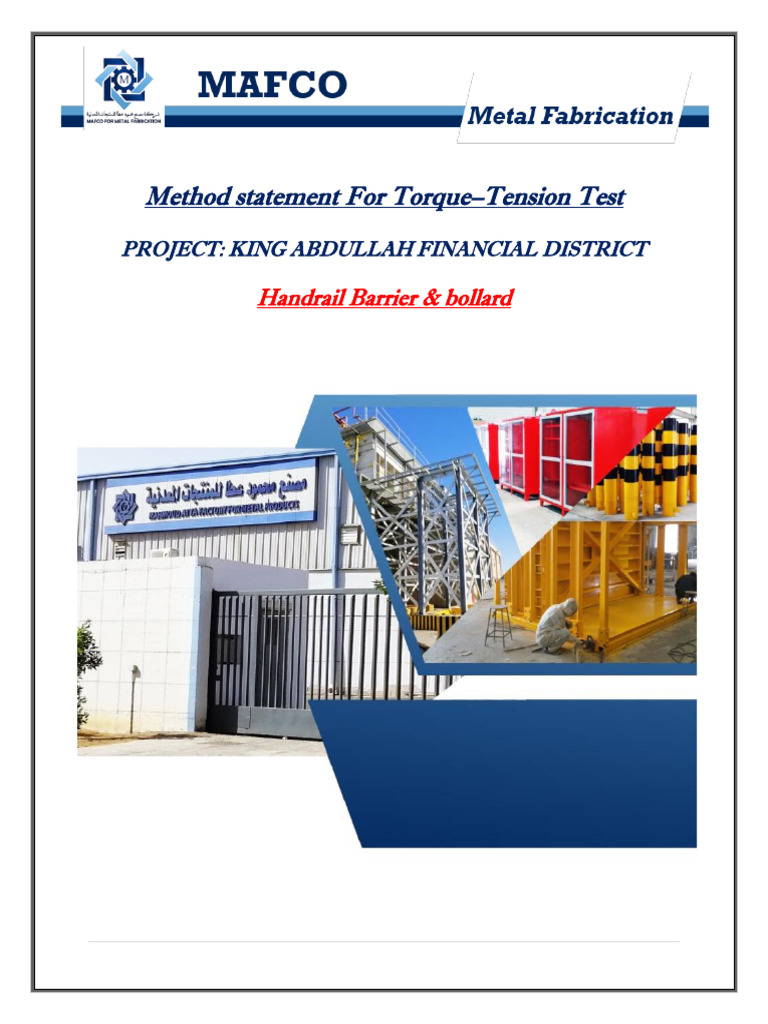 Torque-Tension Testing Method for KAFD | PDF | Nut (Hardware) | Calibration
