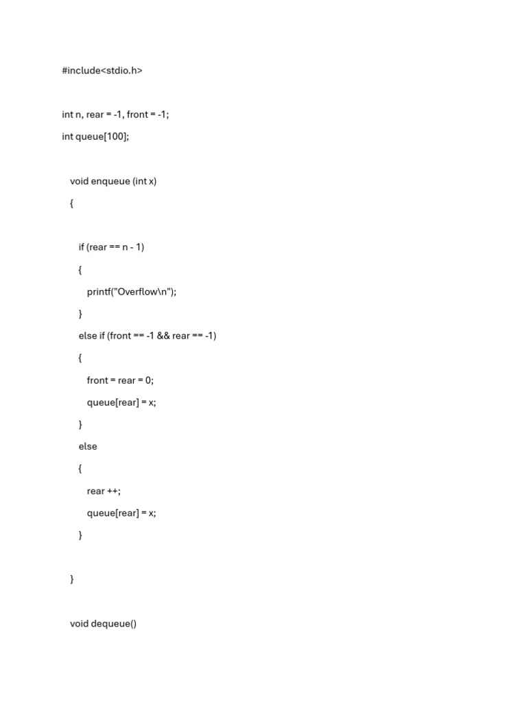Queue (Fifo) | PDF