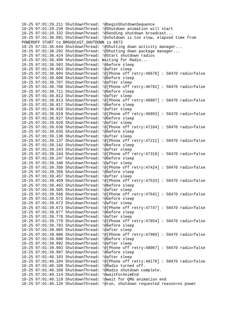 Shutdown Profile.2 | PDF