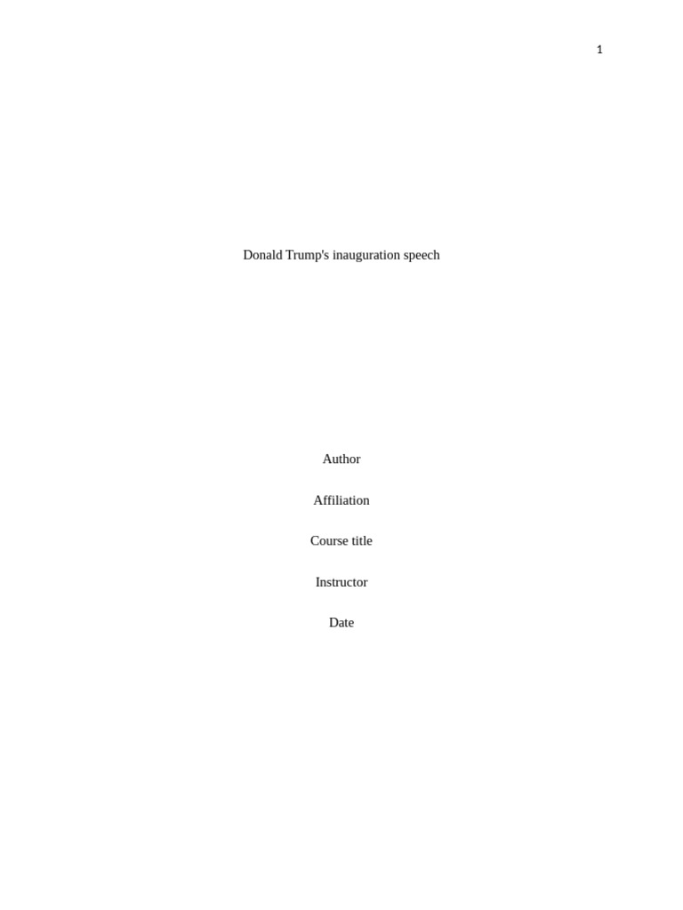 Donald Trump Inauguration Speech Transcript - Edited-1702161944.5570858 ...