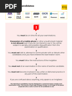 JCQ Invigilator Checklist 2024/25 | PDF