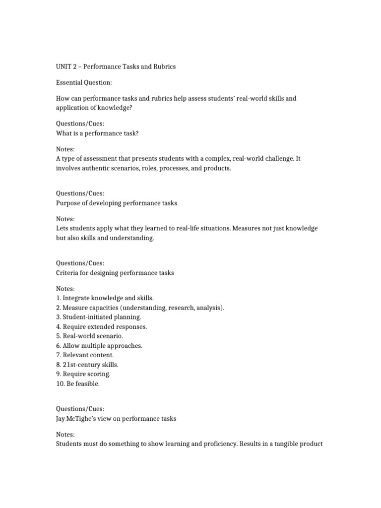 Cornell Notes (1) | PDF | Rubric (Academic) | Knowledge