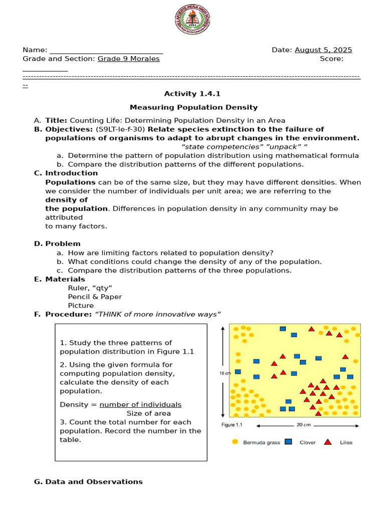 Measuring Population Density in Ecosystems | PDF | Density | Numbers