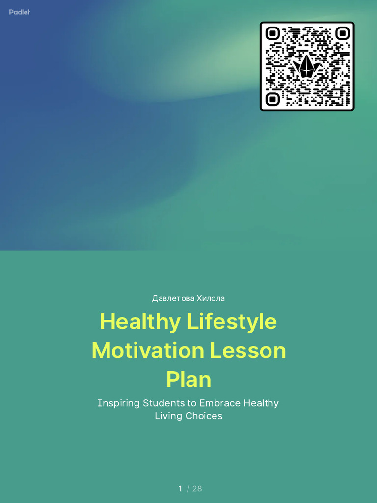 Healthy Lifestyle Motivation L | PDF | Motivation | Motivational