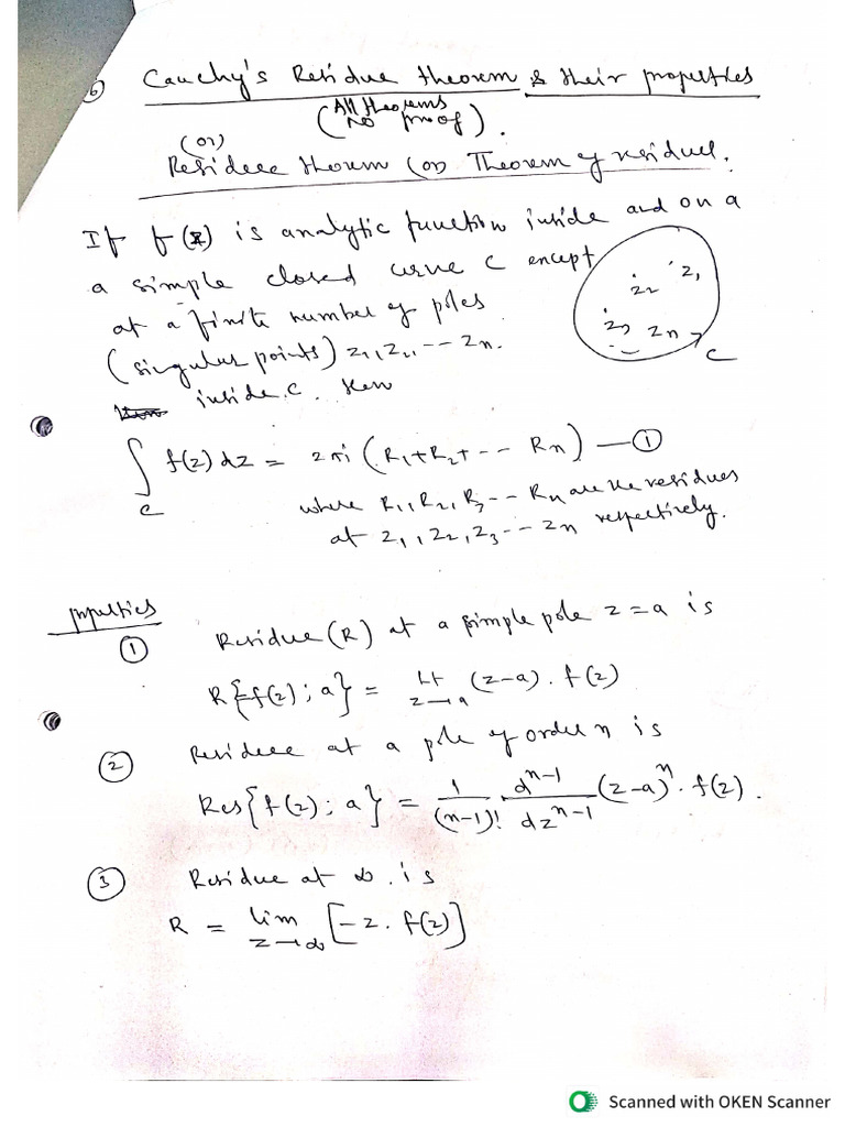 Residue Theorem | PDF