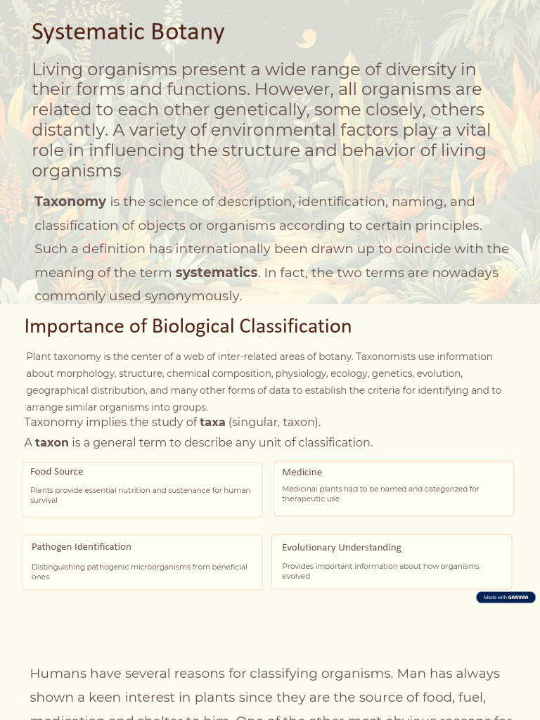 Lec 2 Systematic-Botany Classification | PDF | Archaea | Eukaryotes