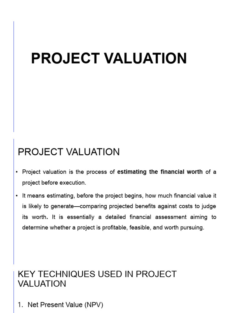 Project Valuation | PDF | Net Present Value | Internal Rate Of Return