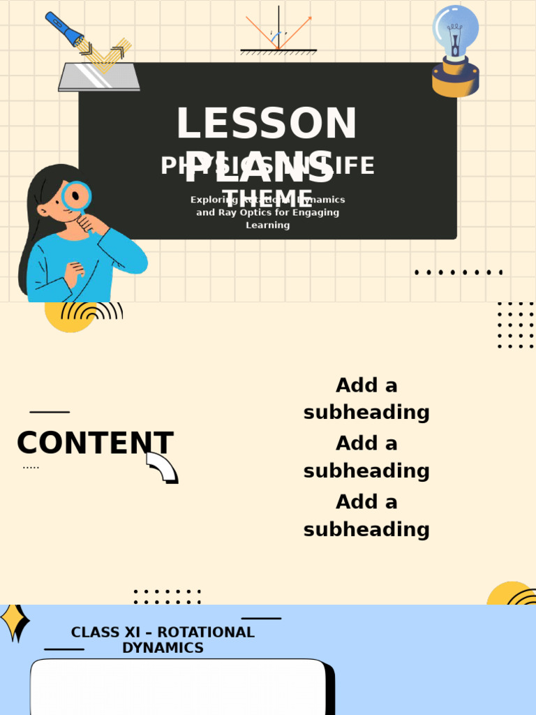 The Ray Model of Light Education Presentation in Simple Outlined Style ...