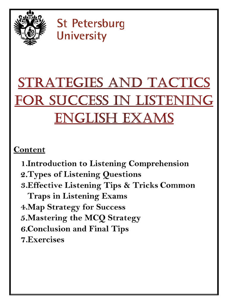 Listening Strategies | PDF | Accent (Sociolinguistics) | Libraries