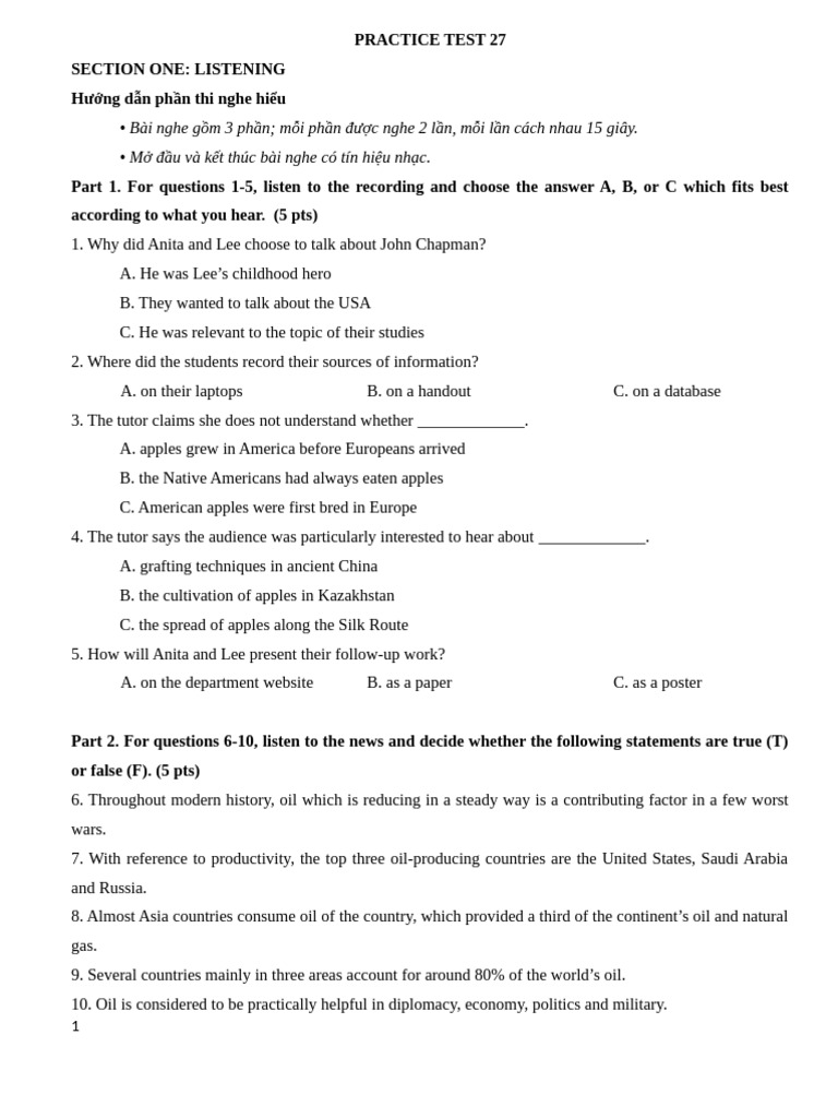 Test 27 | PDF | Cost Of Living | Dementia