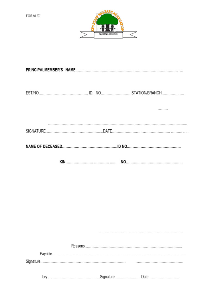 Benevolent Fund Claim Form C | PDF
