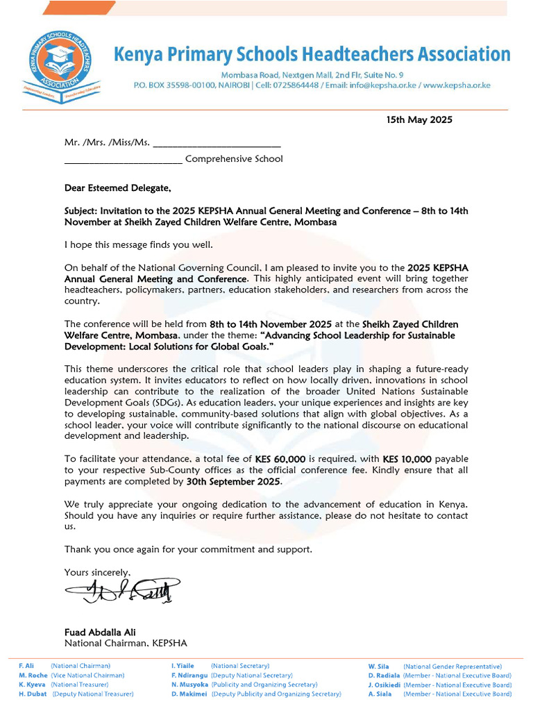 KEPSHA 2025 Conference Invitation | PDF