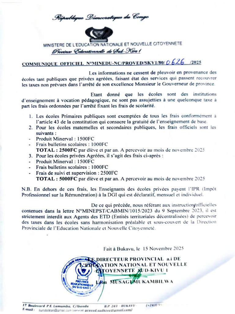 Communiqué Officiel | PDF