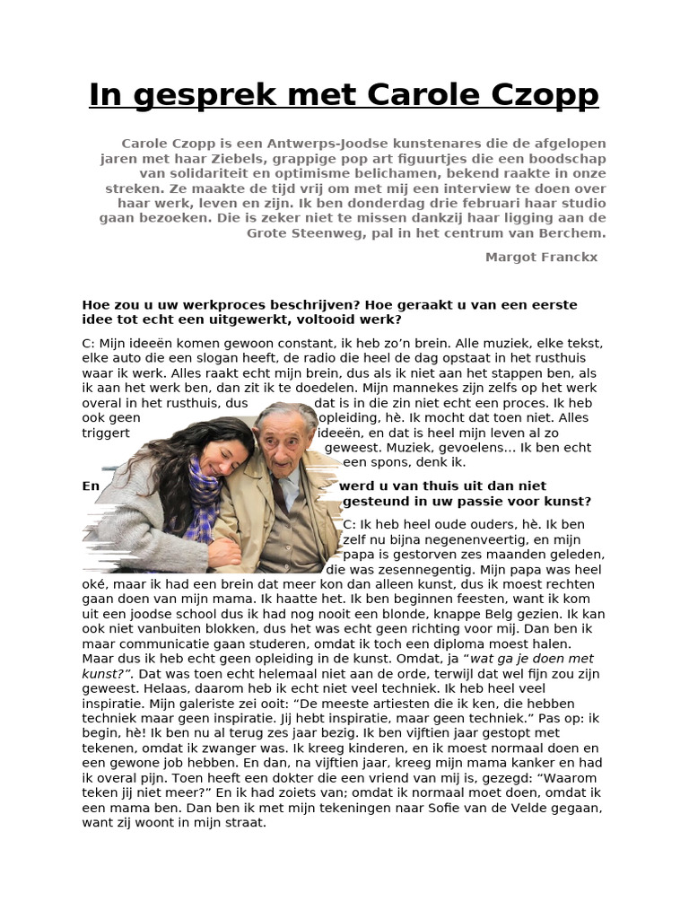Interview Met Carole Czopp | PDF