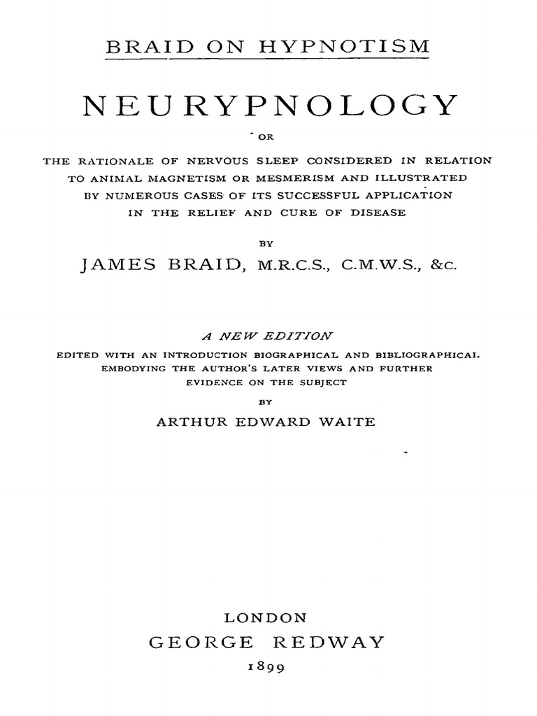 Neurypnology _ or, The Rationale of Nervous Sleep Considered -- James ...
