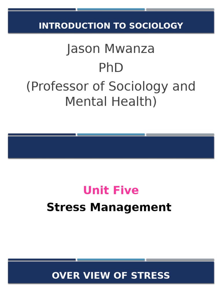 Unit 5 Stress Management | PDF | Cognitive Behavioral Therapy | Stress ...