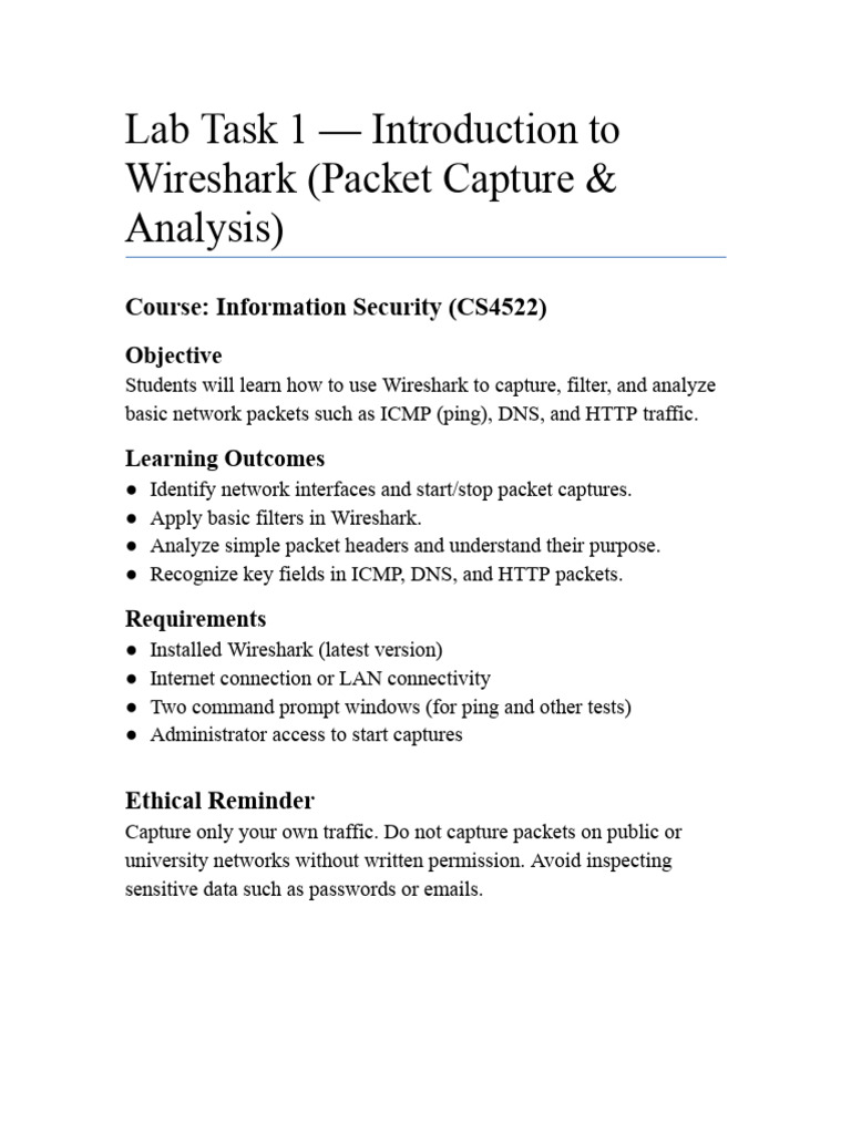 Is-4522 Lab Task#1 | PDF