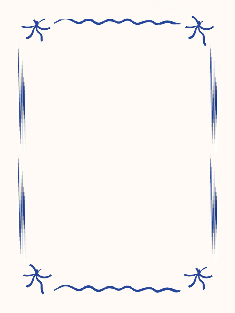 Blue and White Minimalist Simple Stationery Paper Notes Border A4 ...