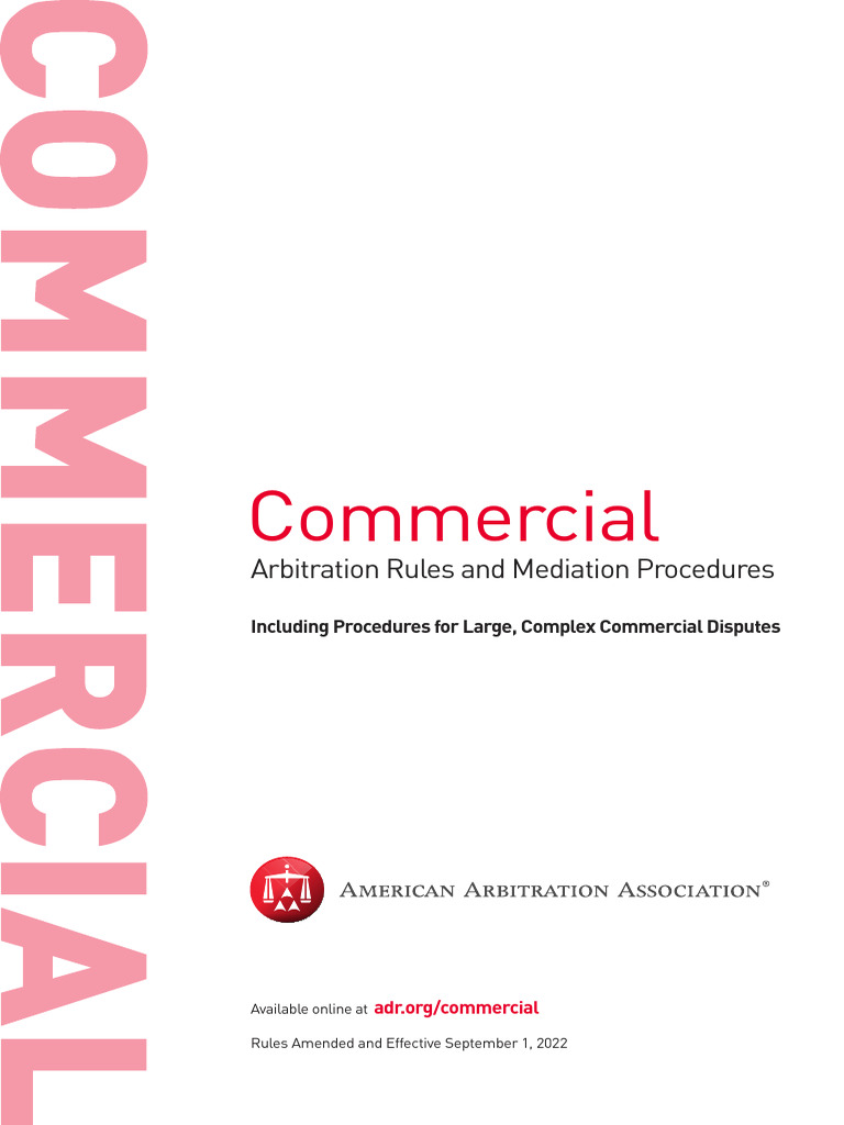 Updated Commercial Arbitration Rules | PDF | Arbitration | Arbitral ...