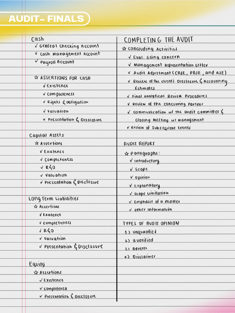 (AUDIT) Finals Notes | PDF