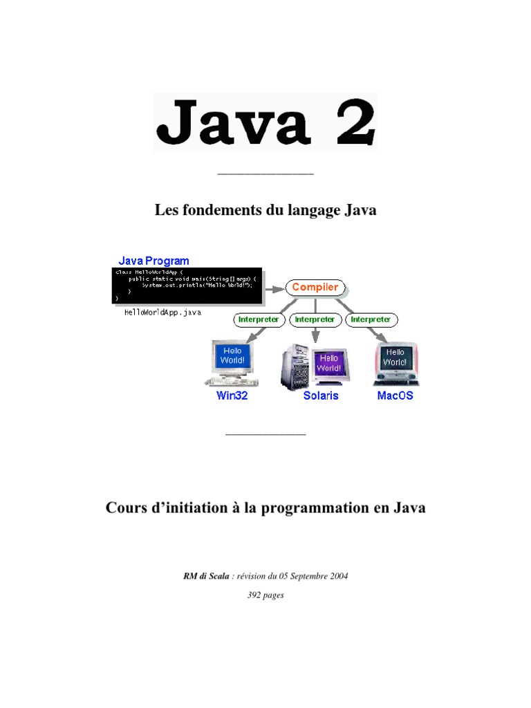 Tout Le Java Descargar Gratis Pdf Variable Informatique Java Langage De Programmation