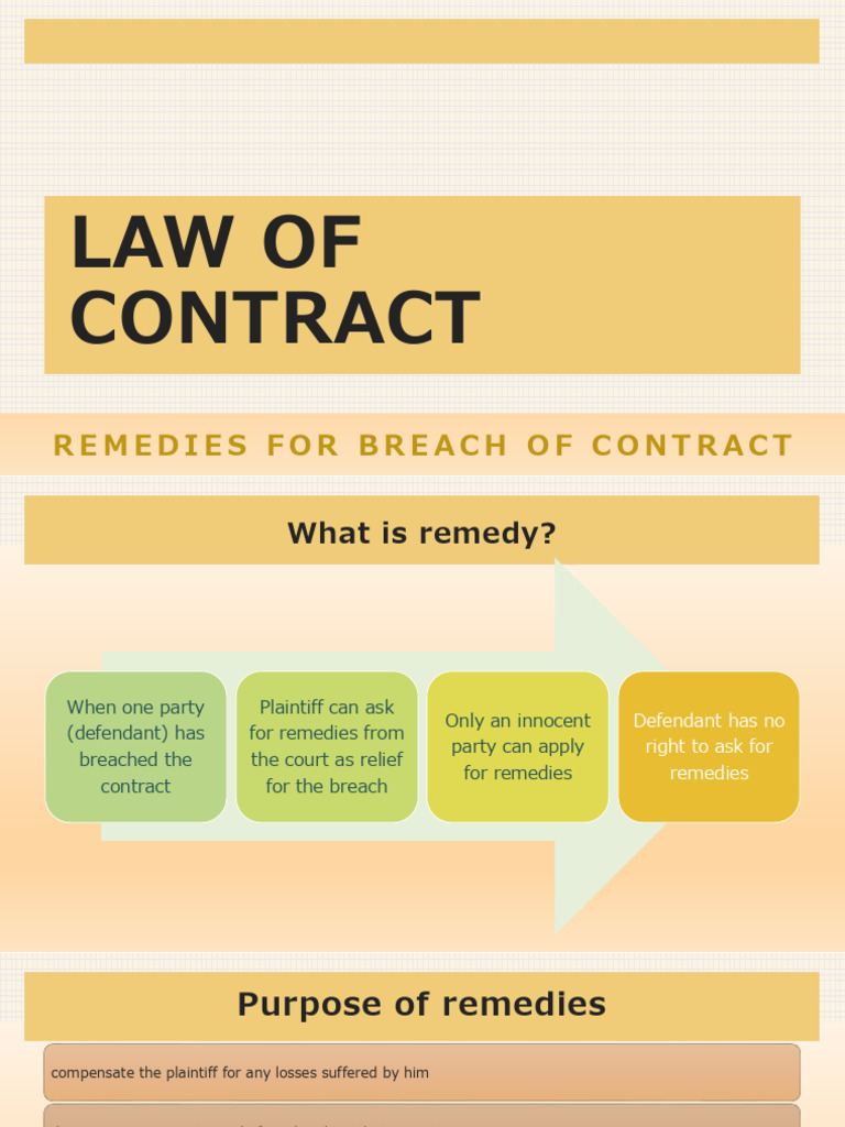 Remedies | PDF | Legal Remedy | Damages