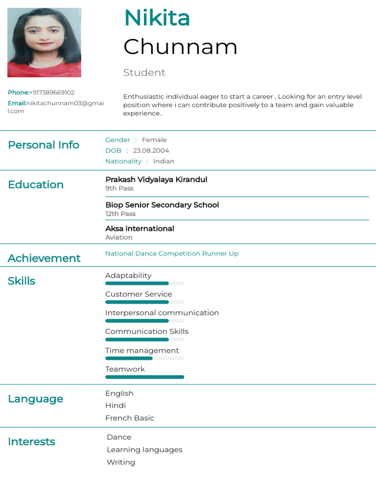 Nikita Resume 220 | PDF