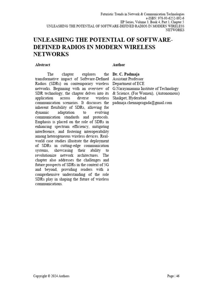 Unleashing The Potential of Software-Defined Radios in Modern Wireless ...