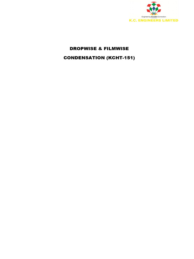 Dropwise & Filmwise Condensation Guide | PDF | Heat | Heat Exchanger