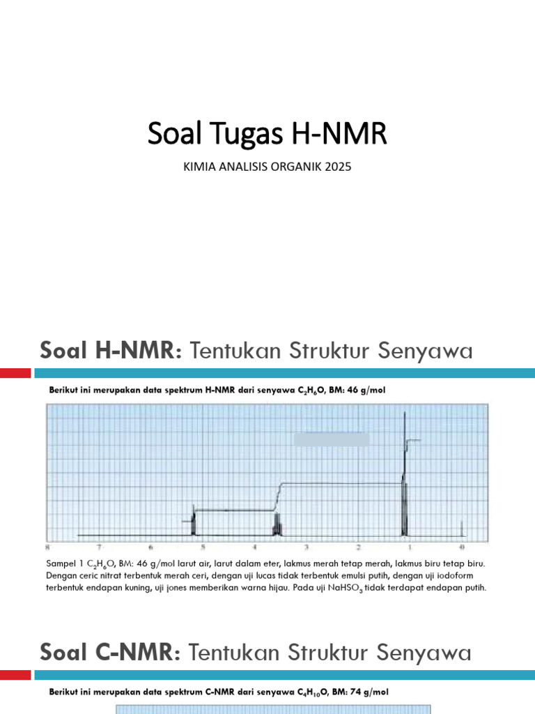 Soal Tugas H-NMR 2025 (1) | PDF