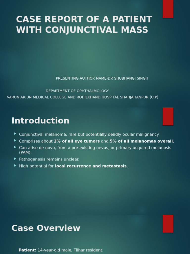 Case Report of A Patient With Conjunctival Mass | PDF | Melanoma ...