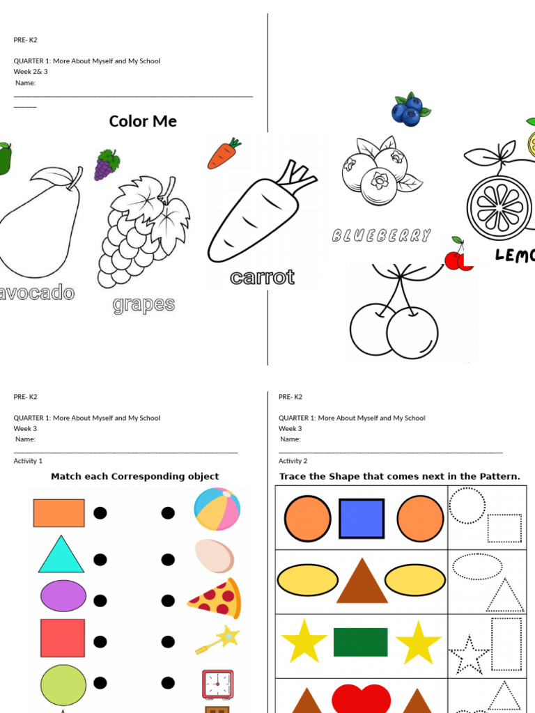 Pre k2 Color Activity | PDF