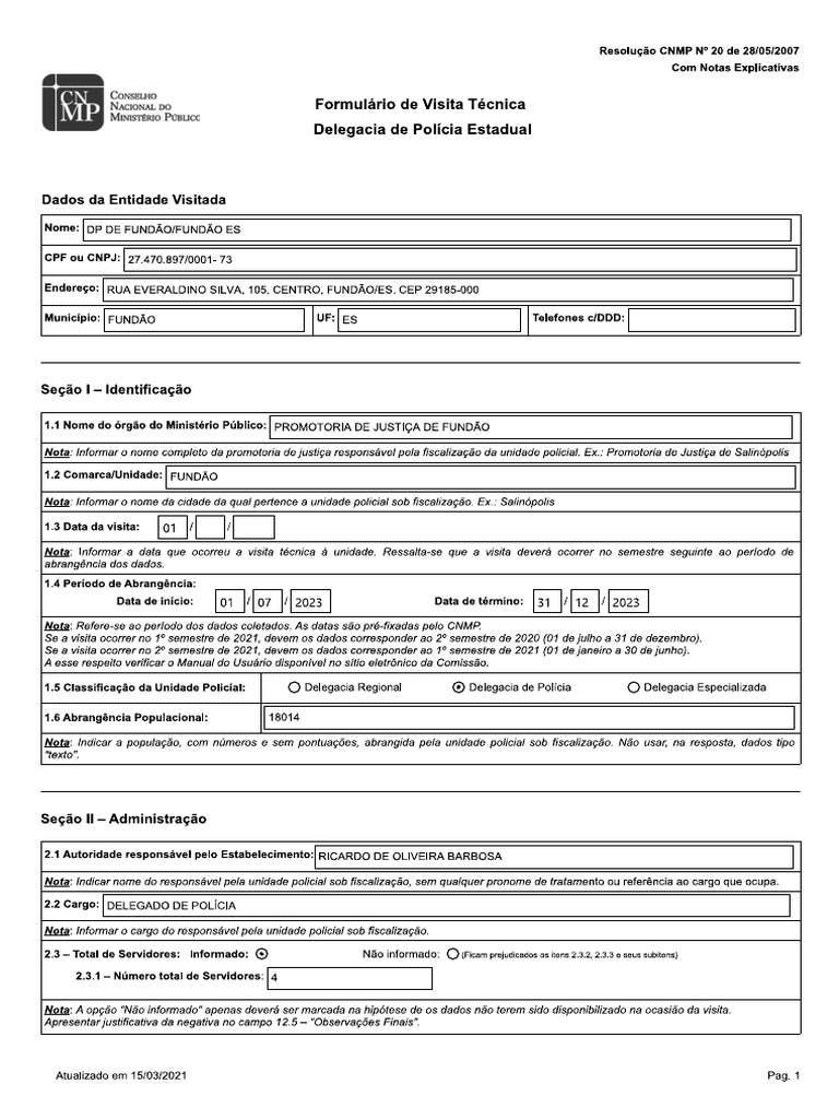 Formulario 1 | PDF
