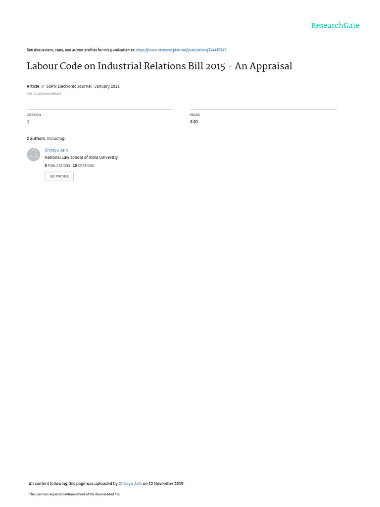 Labour Code on Industrial Relations Review | PDF | Strike Action ...