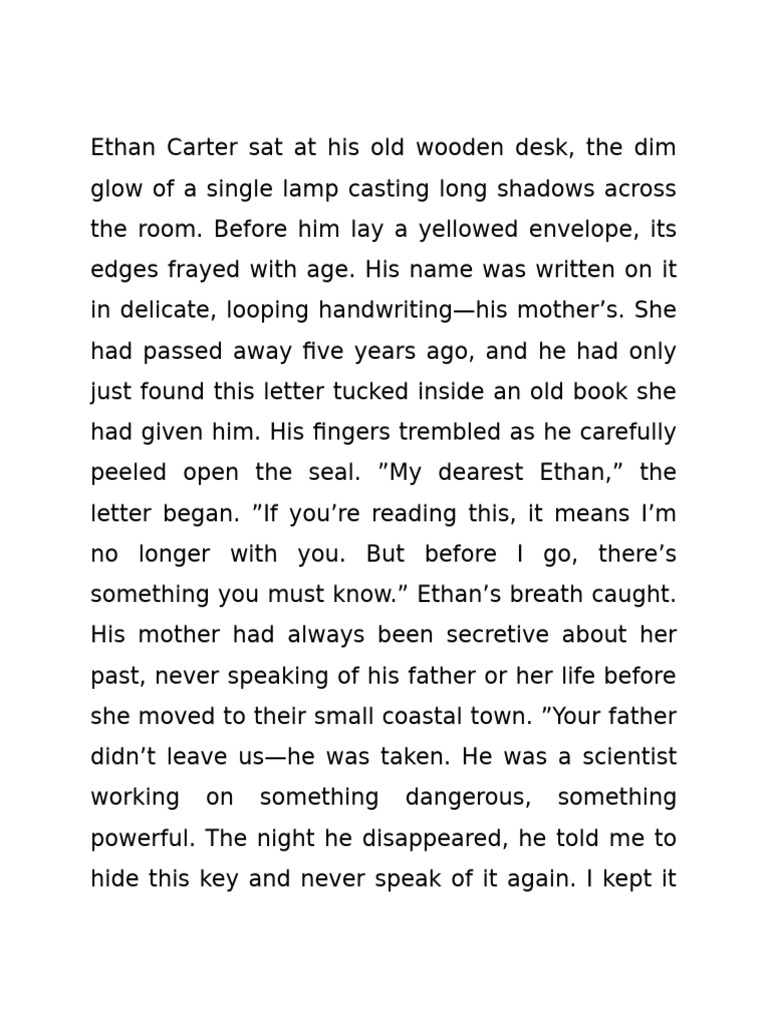 Ethan's Secret: A Mother's Letter | PDF