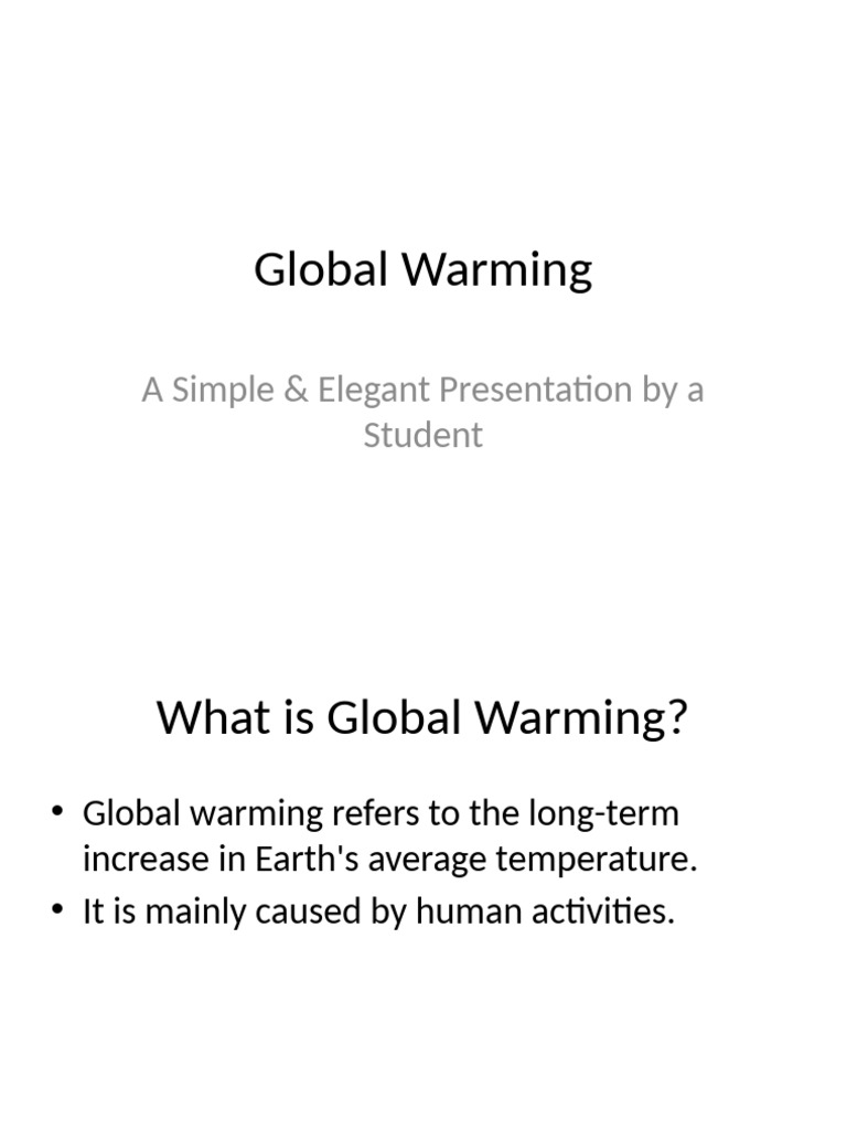 Global Warming Presentation | PDF