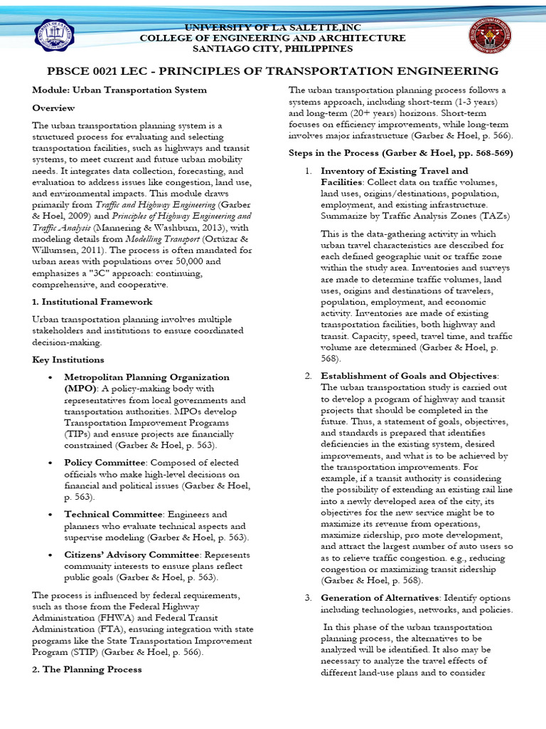 Module 4 Principles of Transportation Engineering | PDF | Economies ...