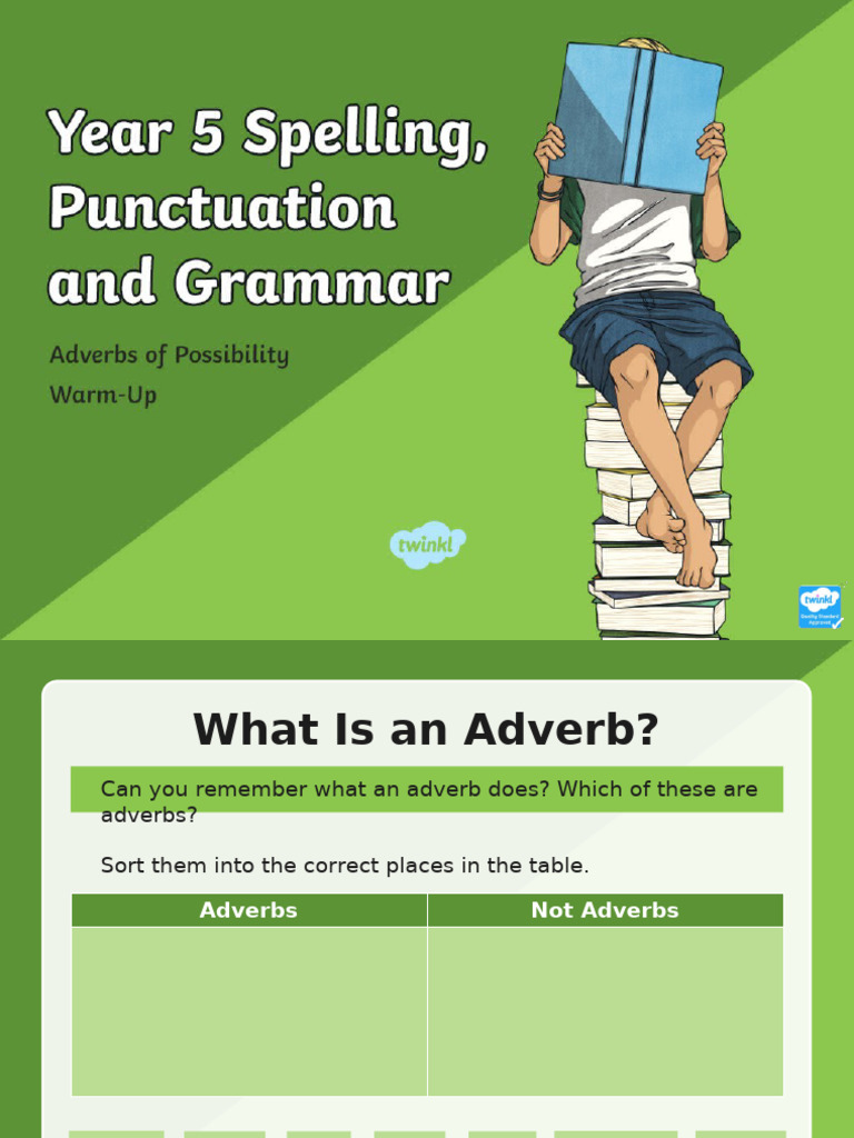 Year 5 Adverbs of Possibility | PDF | Adverb | Language Mechanics