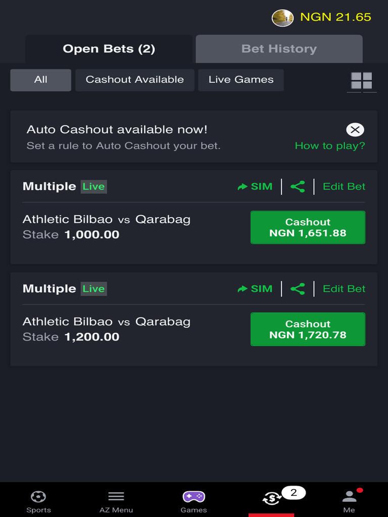 Open Bets SportyBet | PDF