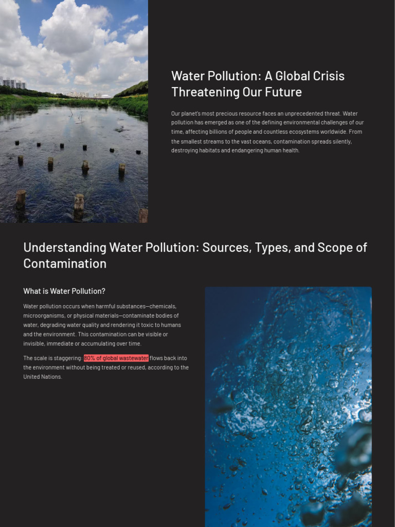 Global Water Pollution Crisis Explained | PDF | Water Pollution | Pollution