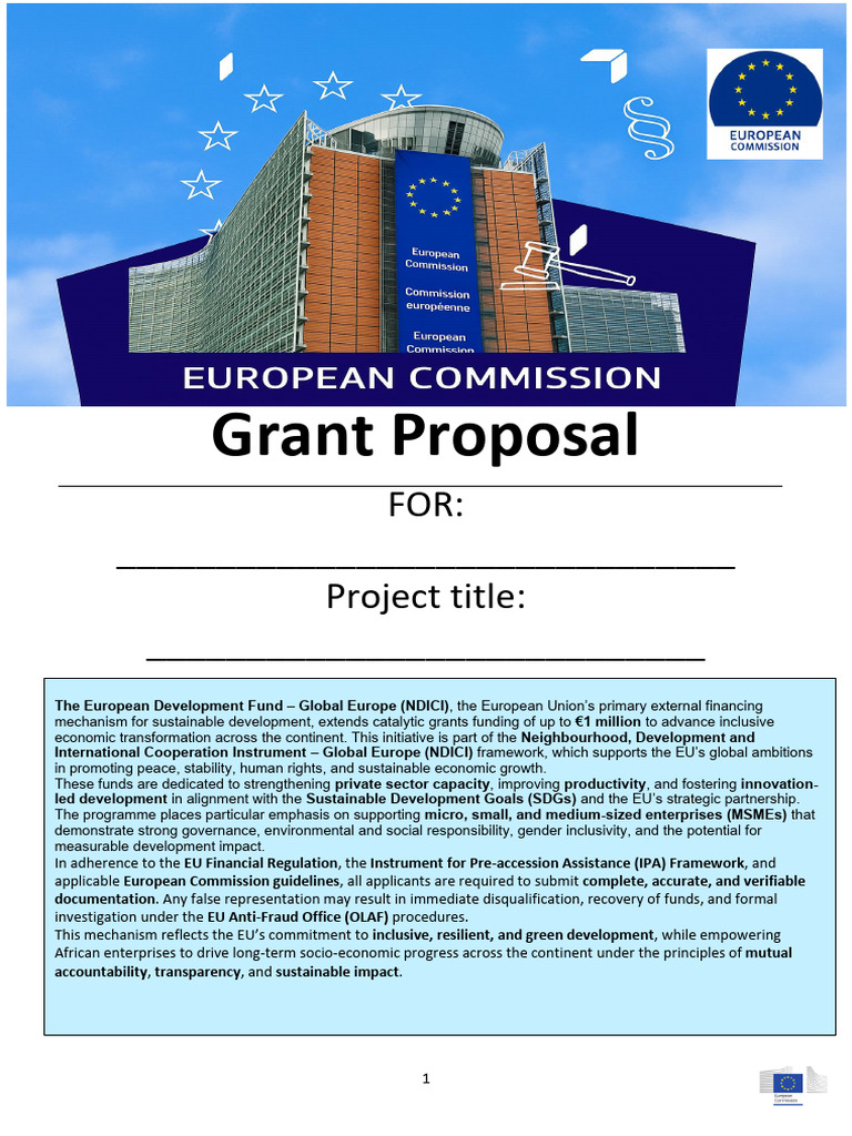 Grant_Application Form | PDF | Sustainability | European Union