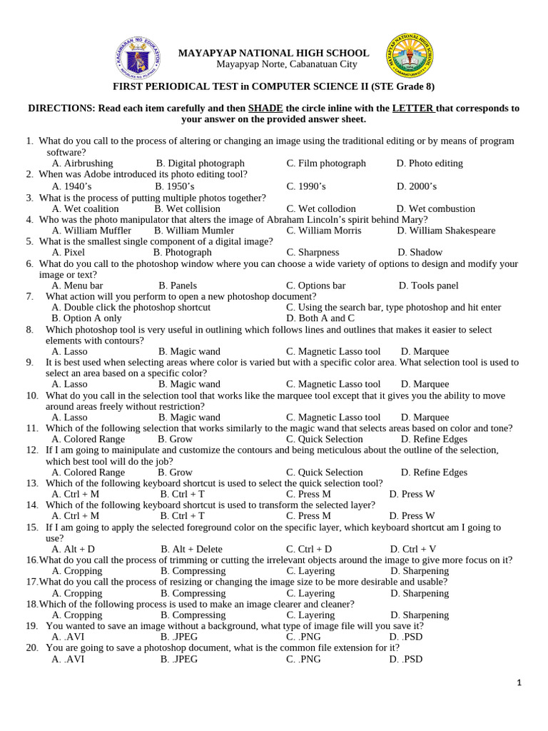 1st grading Comp Scie Final Edit | PDF | Adobe Photoshop | Imaging