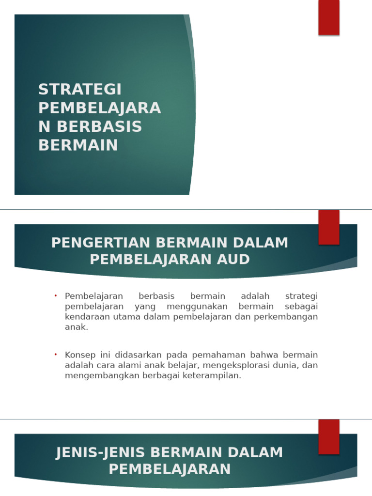 Strategi Dan Model Pembelajaran AUD_Pertemuan 2 | PDF