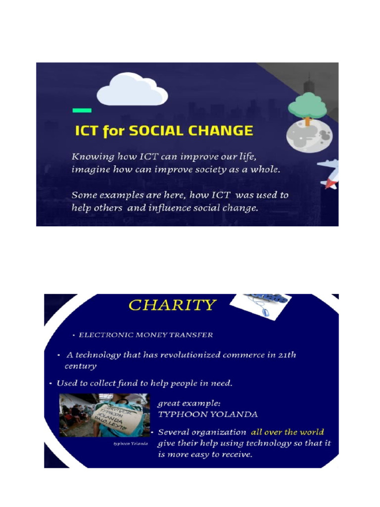 Group 5 - Ict For Social Change | PDF