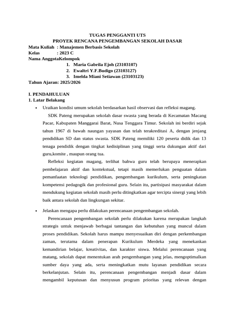 Penganti Uas Mbs | PDF